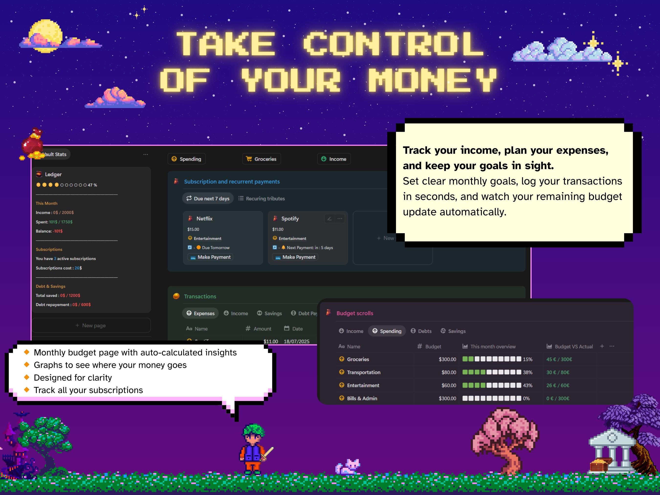 Gamified Notion Template | Life Dashboard for ADHD, Students & Work ...