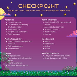 Gamified Life Planner Notion Template Work and Student Planner ADHD ...