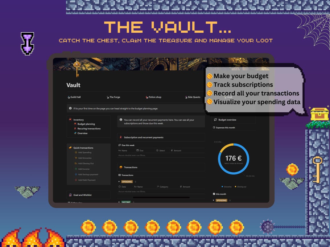 Gamified Life Planner Notion Template Work and Student Planner ADHD ...