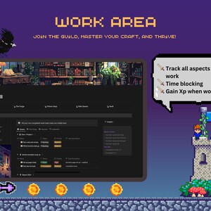 Gamified Life Planner Notion Template Work and Student Planner ADHD ...