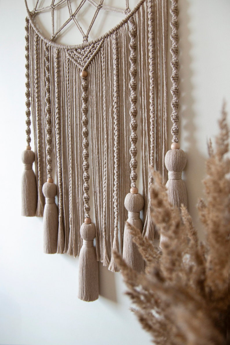 Large Beige Macrame Dreamcatcher, Boho Wall Hanging - Etsy