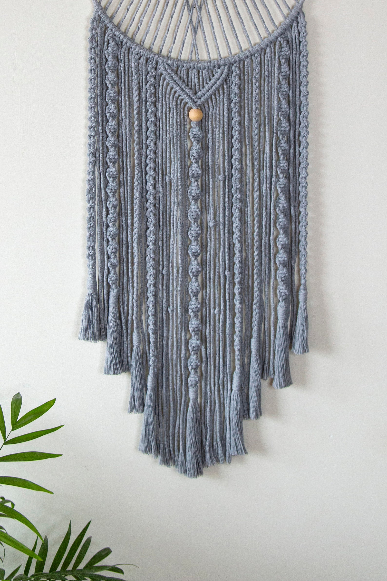 Boho Gray Macrame Dreamcatcher, Boho Wall Hanging - Etsy