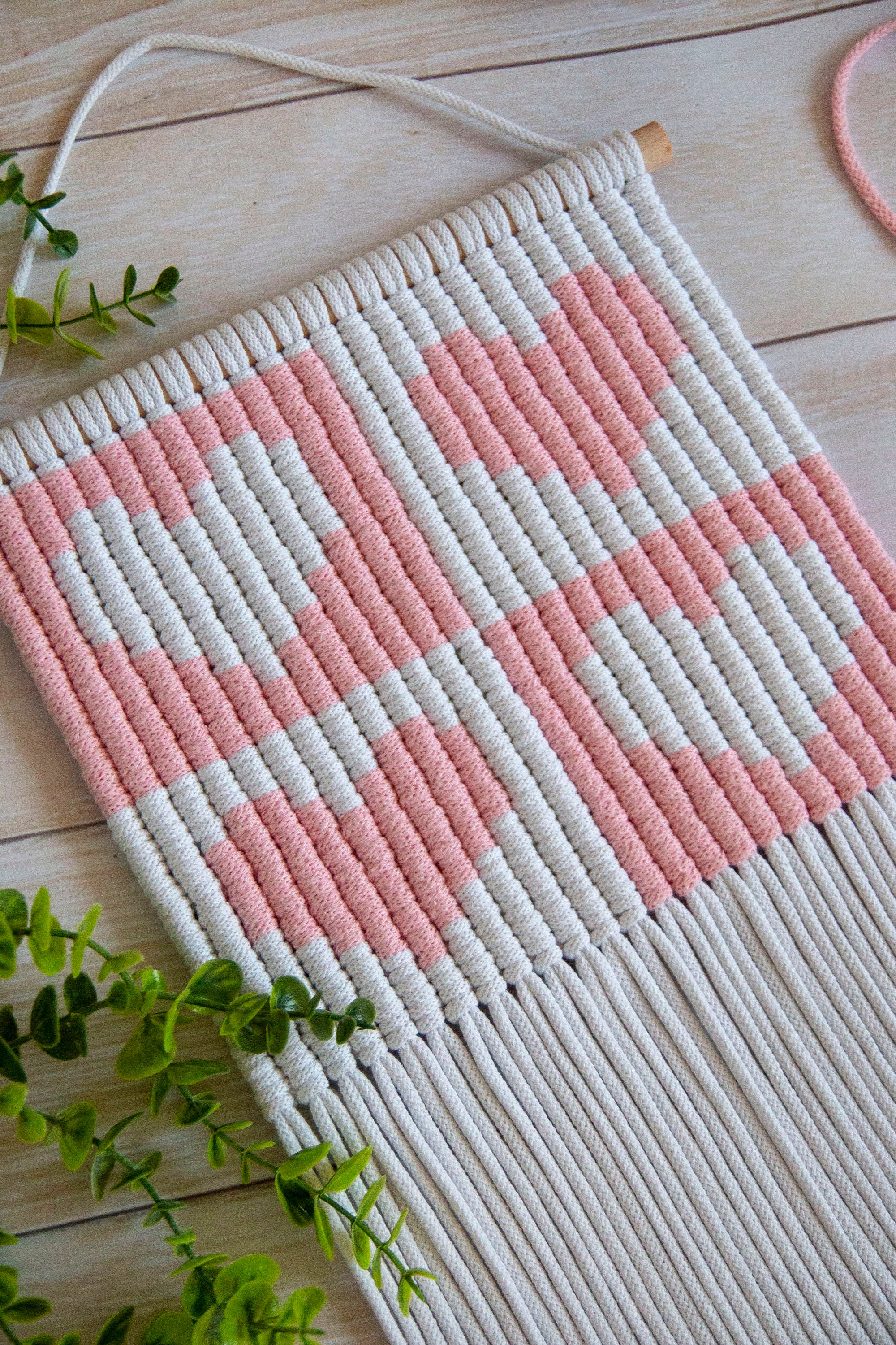 Macrame Heart Wall Tapestry Pixel Art, Valentine's Day Gift, Handwoven ...