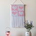 Macrame Heart Wall Tapestry Pixel Art, Valentine's Day Gift, Handwoven ...