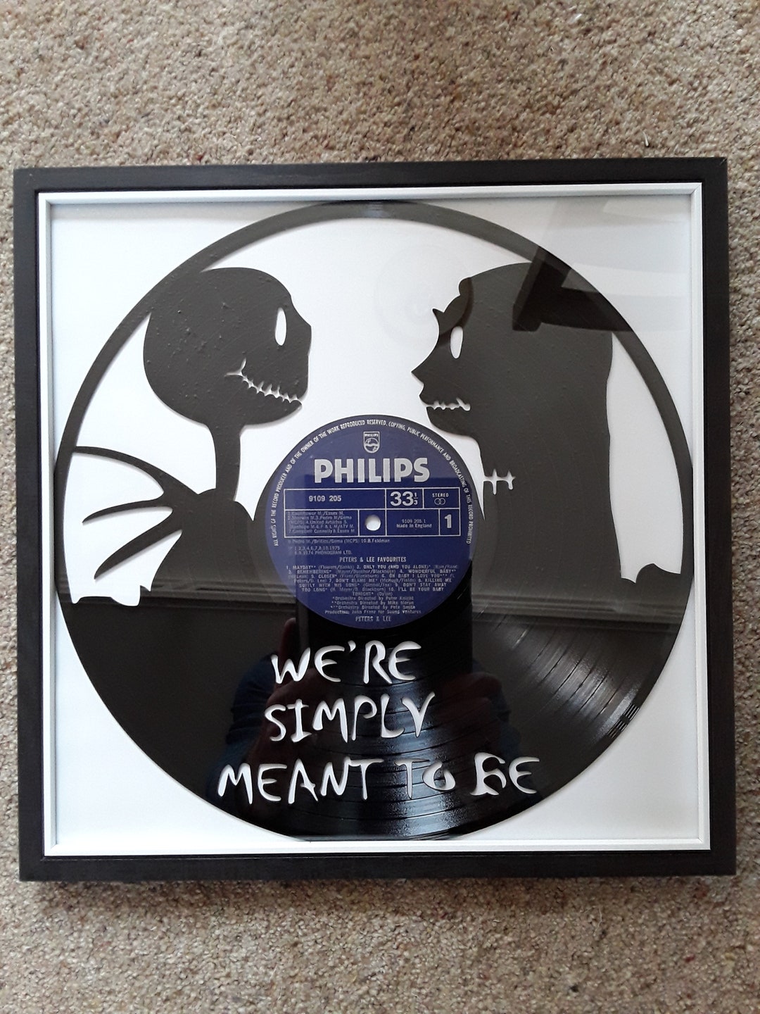 Nightmare at Christmas Vinyl Record Wall Art. Framed Clock or - Etsy