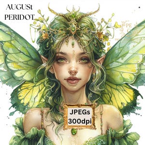 Gemstone Fairies Clipart Bundle | 10 JPEG | Fairy Art Print Crystal ...