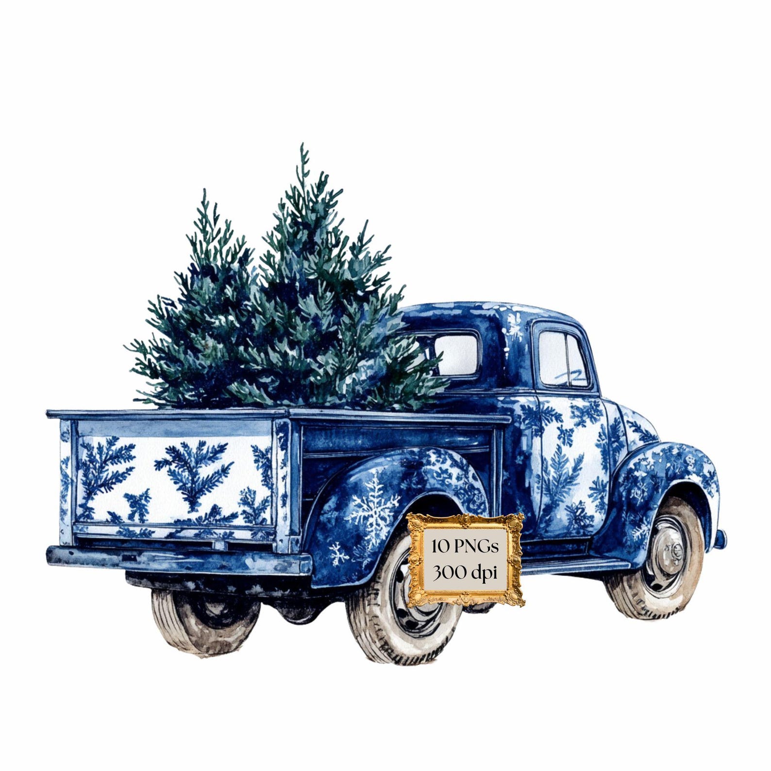 Elegant White And Blue Truck Pictures
