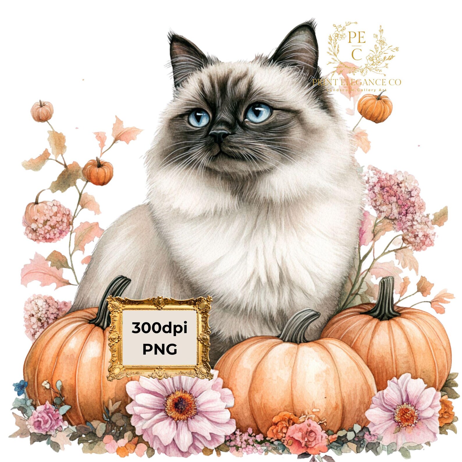 Fall Cat Clipart, Cute Autumn Cats Clipart, Cat Clip Art, Fall Cat ...