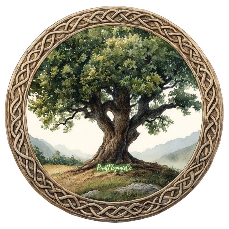Celtic Ancient Tree Clipart - 10 High Quality Jpgs - Digital Planner ...