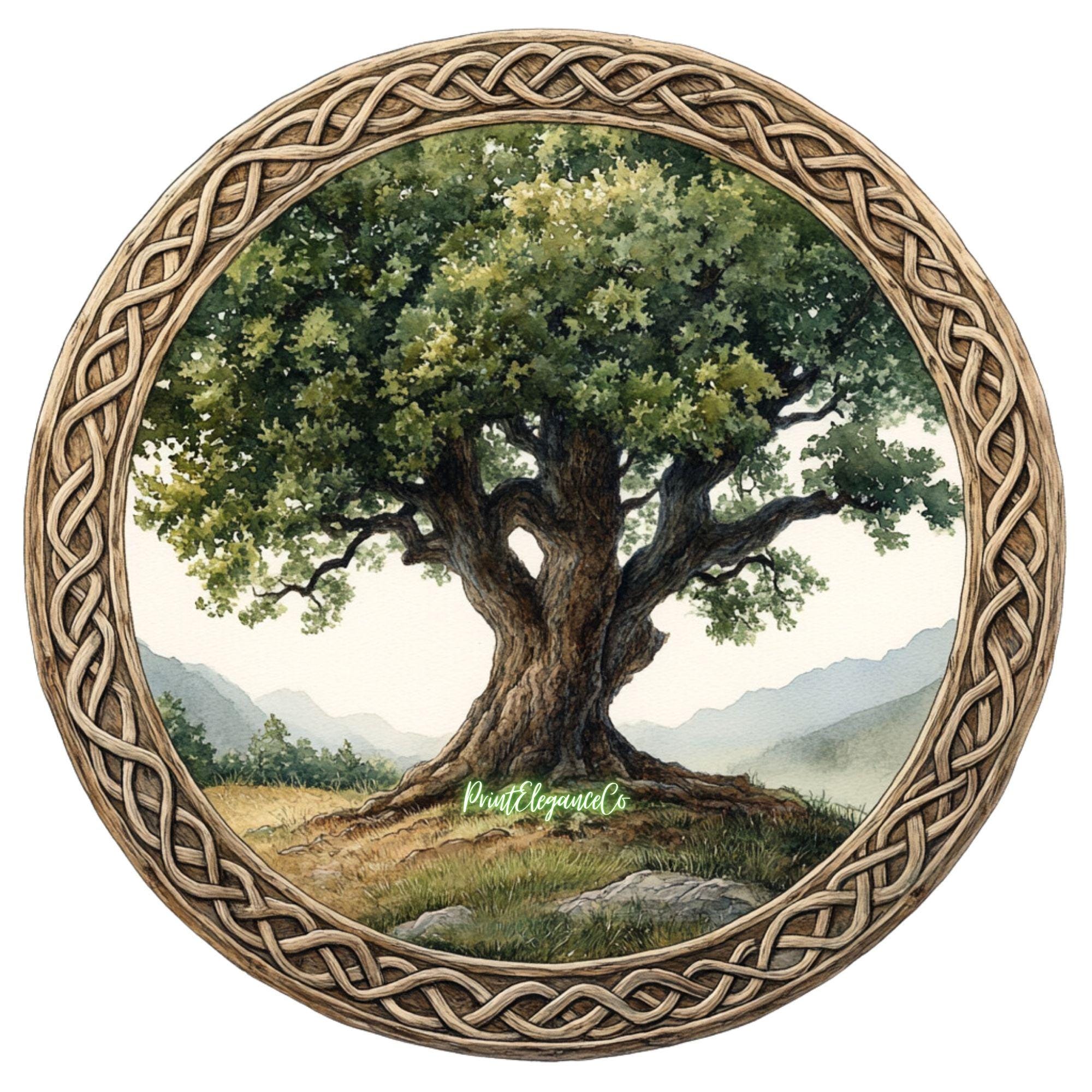 Celtic Ancient Tree Clipart - 10 High Quality Jpgs - Digital Planner ...