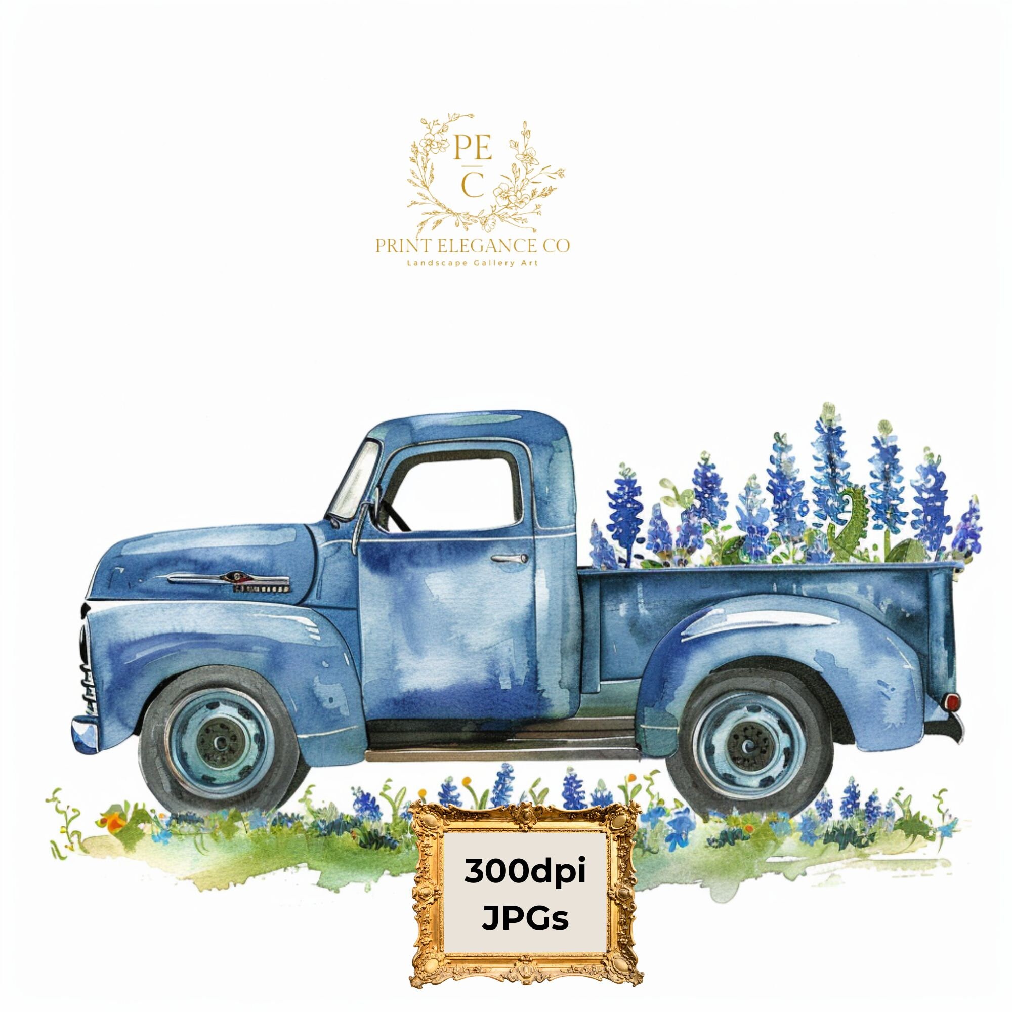 Watercolor Bluebonnet Clipart Bundle, Texas Bluebonnet Clipart, Floral ...