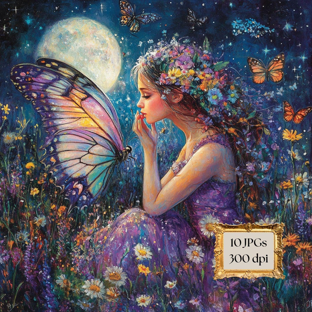 Moon Fairy Junk Journal Printable Kit Celestial Fae Magical Gothic ...