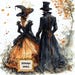 Halloween Regency Era Clipart, Vintage Romance, 10 JPG Watercolor Set ...