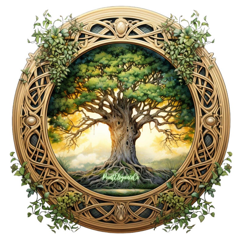 Celtic Ancient Tree Clipart - 10 High Quality Jpgs - Digital Planner ...