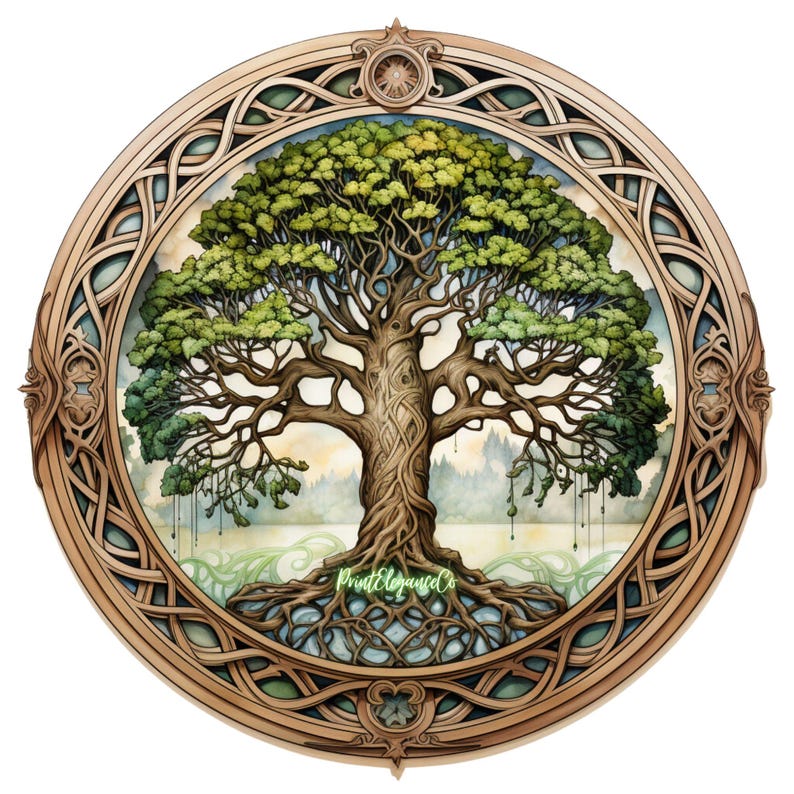 Celtic Ancient Tree Clipart - 10 High Quality Jpgs - Digital Planner ...