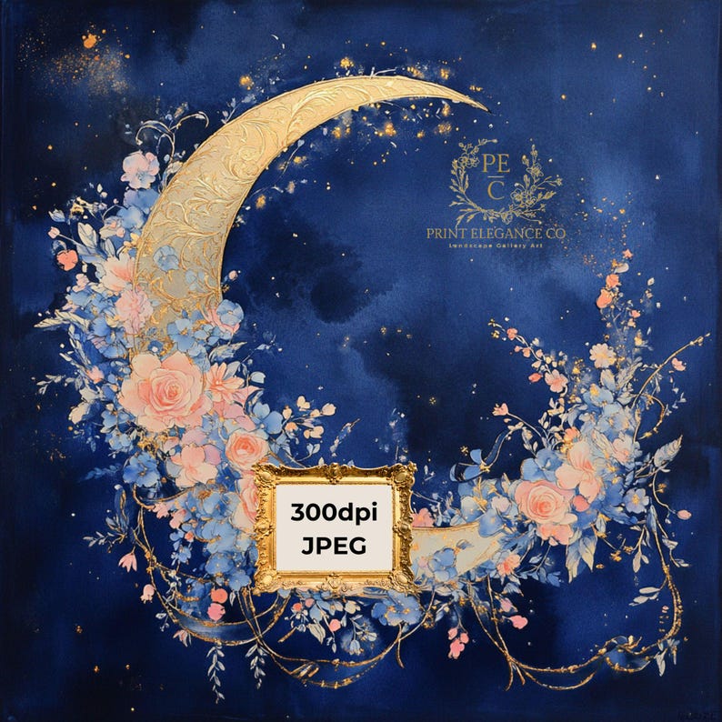 Moon Junk Journal Printable JPG Pages, Astronomy Lunar, Celestial ...