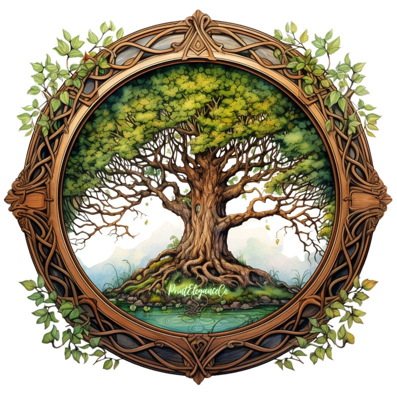 Celtic Ancient Tree Clipart - 10 High Quality Jpgs - Digital Planner ...