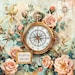 Shabby Chic Floral Compass With Map Clipart Bundle- 10 High Quality ...