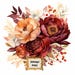 Rust and Orange Flowers Watercolor Autumn Clipart, Autumn Bouquets ...