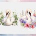 12 Watercolor Baby Swans Clipart Pack, Clipart for Commercial Use ...