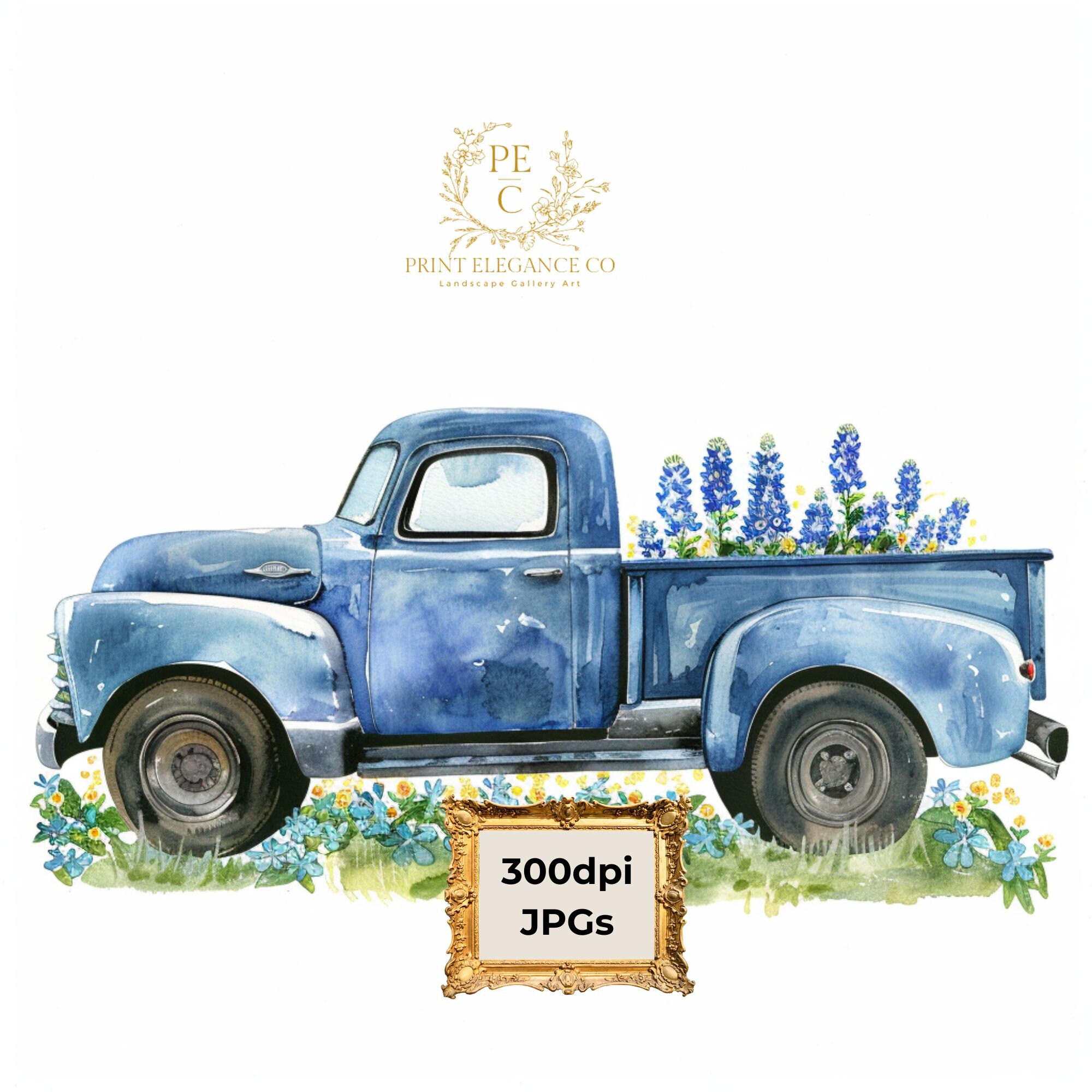 Watercolor Bluebonnet Clipart Bundle, Texas Bluebonnet Clipart, Floral ...