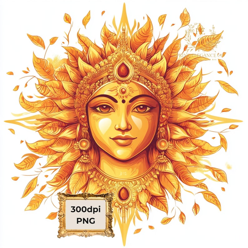 Hindu Sun Henna Watercolor Clipart PNG Bundle. Sunshine Clipart Instant ...