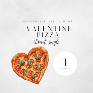 Heart Pizza Clipart, Pizza Clipart, Cute Valentines Clipart, Valentine ...