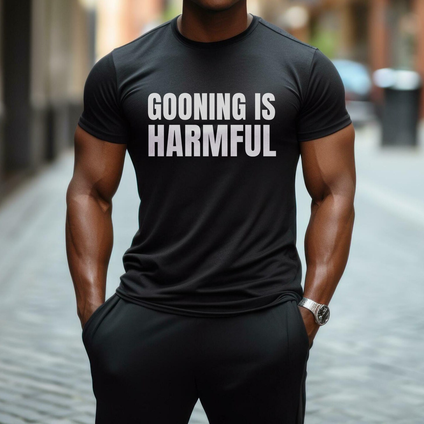GOONING IS HARMFUL Funny Shirt, Funny Joke, Meme Shirt, Gym ...