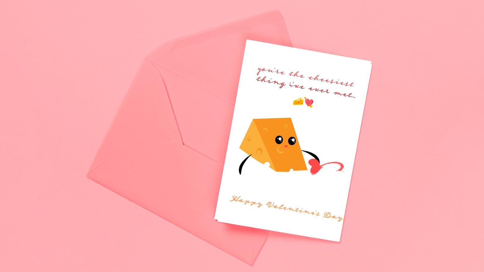 Cheesy Valentine Pun Card - Digital Download "you're the Cheesiest ...