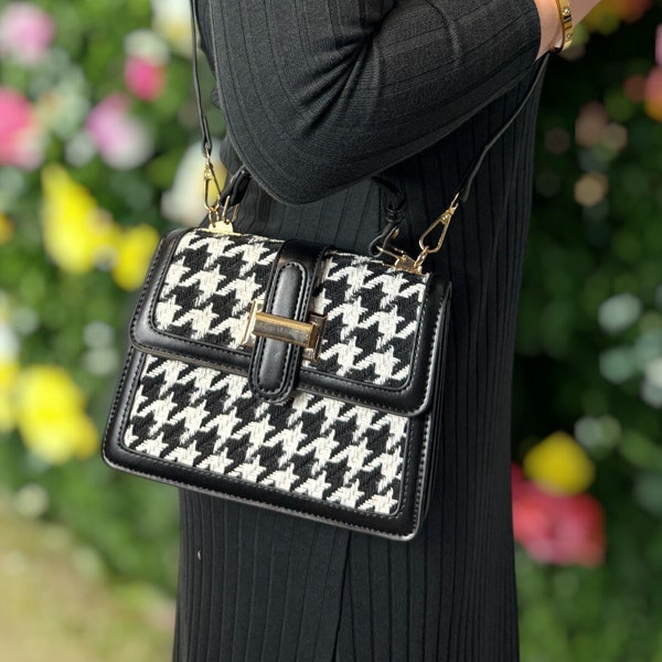 Houndstooth Bag - Etsy