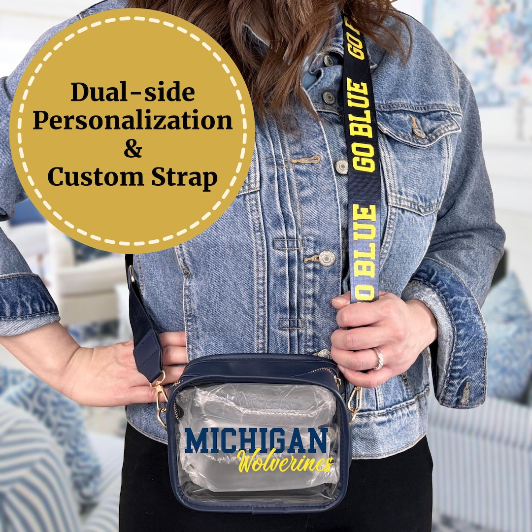 Design Your Strap Personalized Clear Crossbody Bag | Custom Clear ...