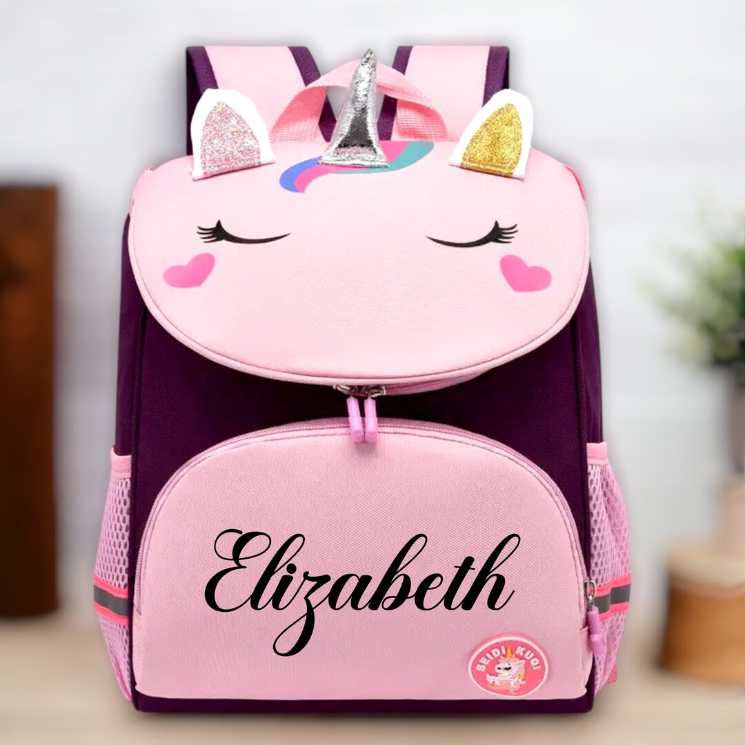 Personalized Unicorn Backpack for Kids Girls School Bag Personalized ...