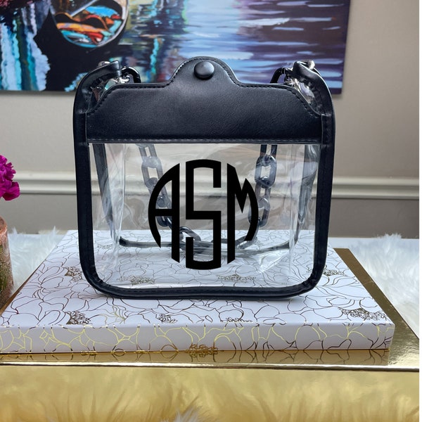 Clear Purse Monogram - Etsy