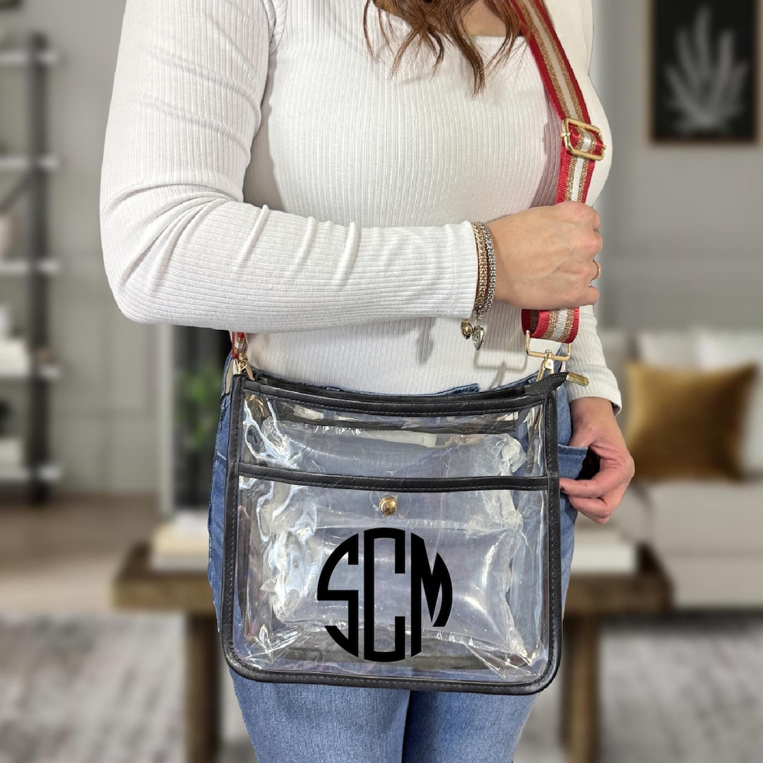 Pick Your Strap Personalized Clear Stadium Bag Custom Clear Bag Clear ...