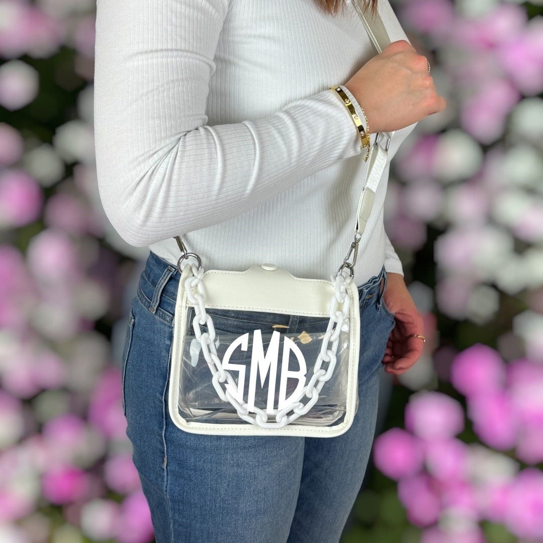 Personalized Clear Crossbody Handbag Stadium Approved Handbag Concert ...
