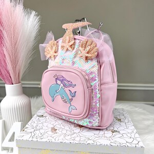 Personalized Little Mermaid Backpack | Sequin Backpack | Girls Backpack ...