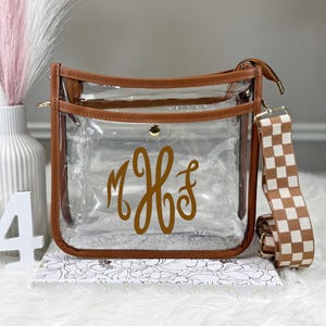 Pick Your Strap Personalized Clear Stadium Bag | Custom Clear Bag ...