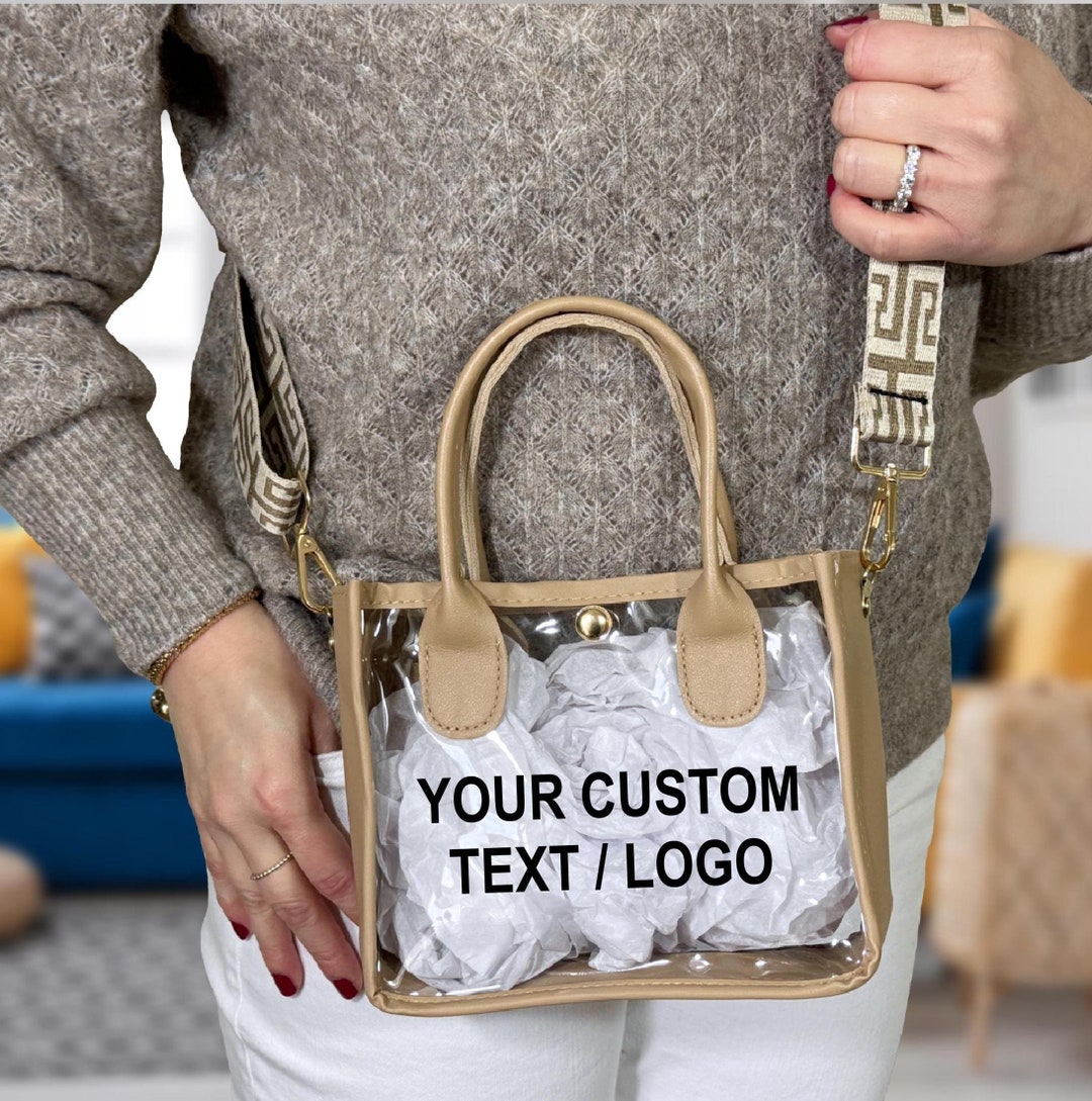 Pick Your Strap Custom Clear Stadium Bag | Your Design | Custom Text ...