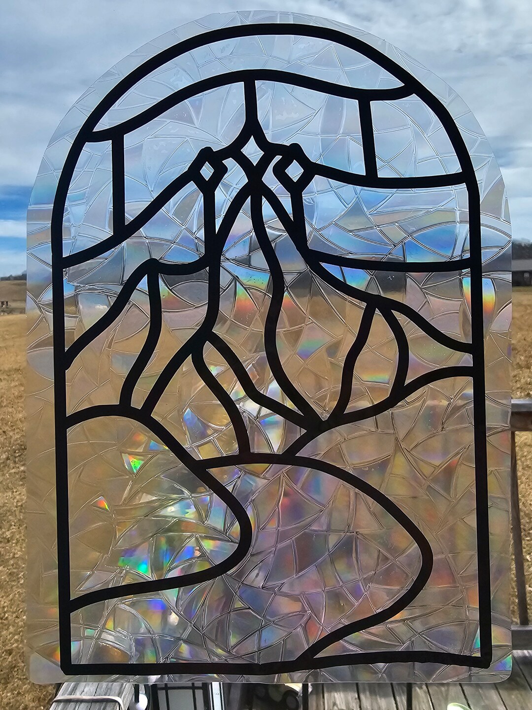 Acotar Inspired Stained Glass Window Cling Rainbow Suncatcher Velaris ...