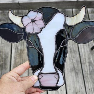 Happy Heifer Stained Glass Pattern | Digital Download | Cow Pattern ...
