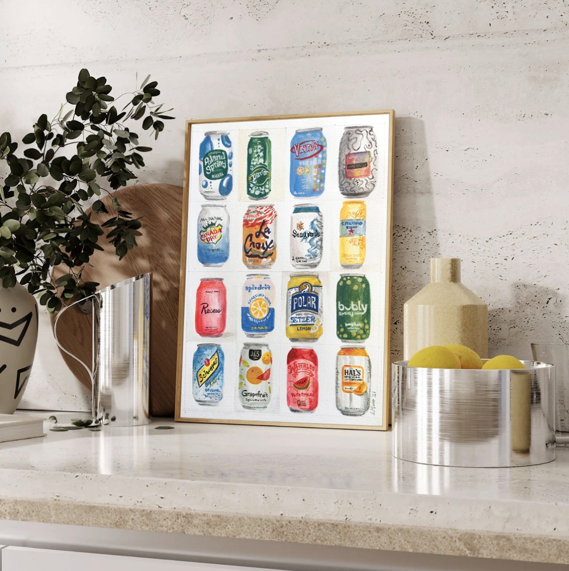 Seltzer Water Cans - Logo Art Painting Poster - Etsy