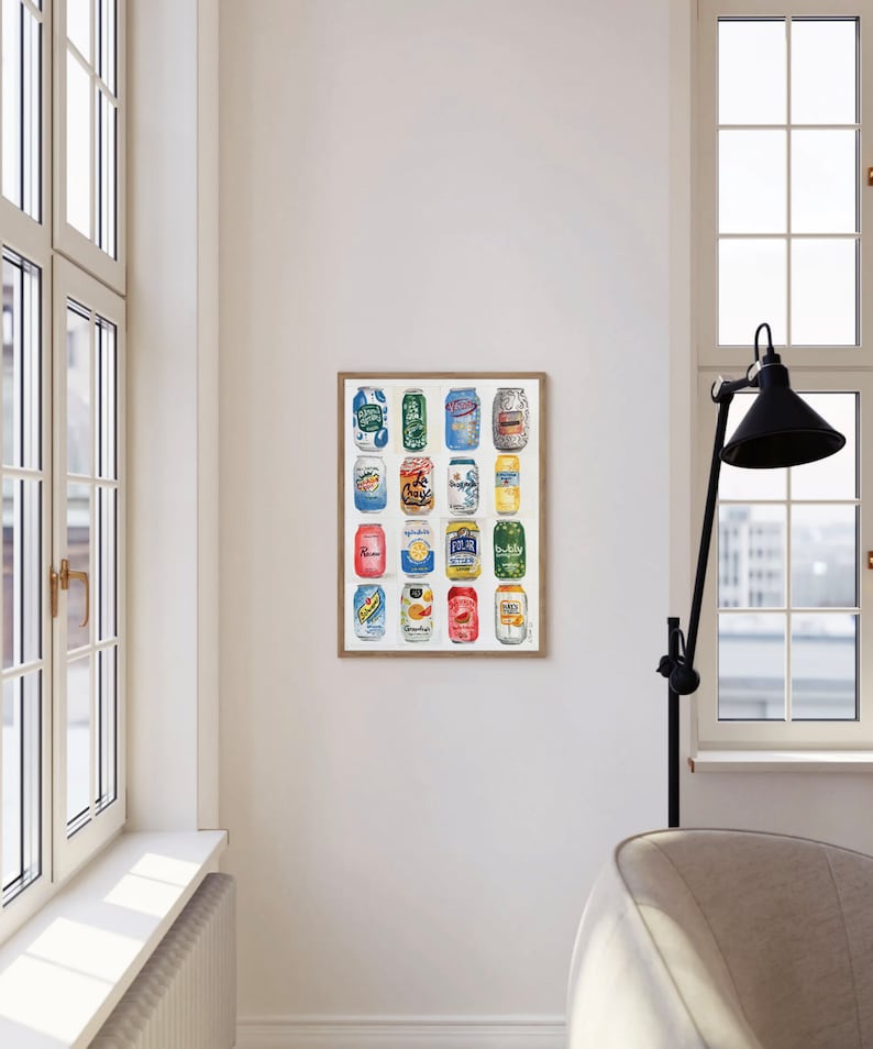 Seltzer Water Cans - Logo Art Painting Poster - Etsy