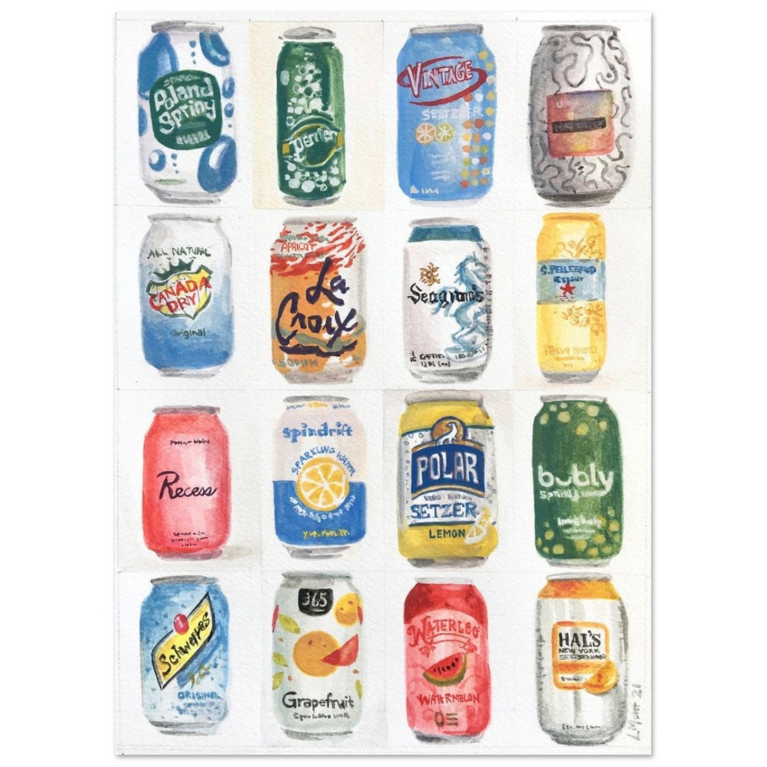 Seltzer Water Cans - Logo Art Painting Poster - Etsy