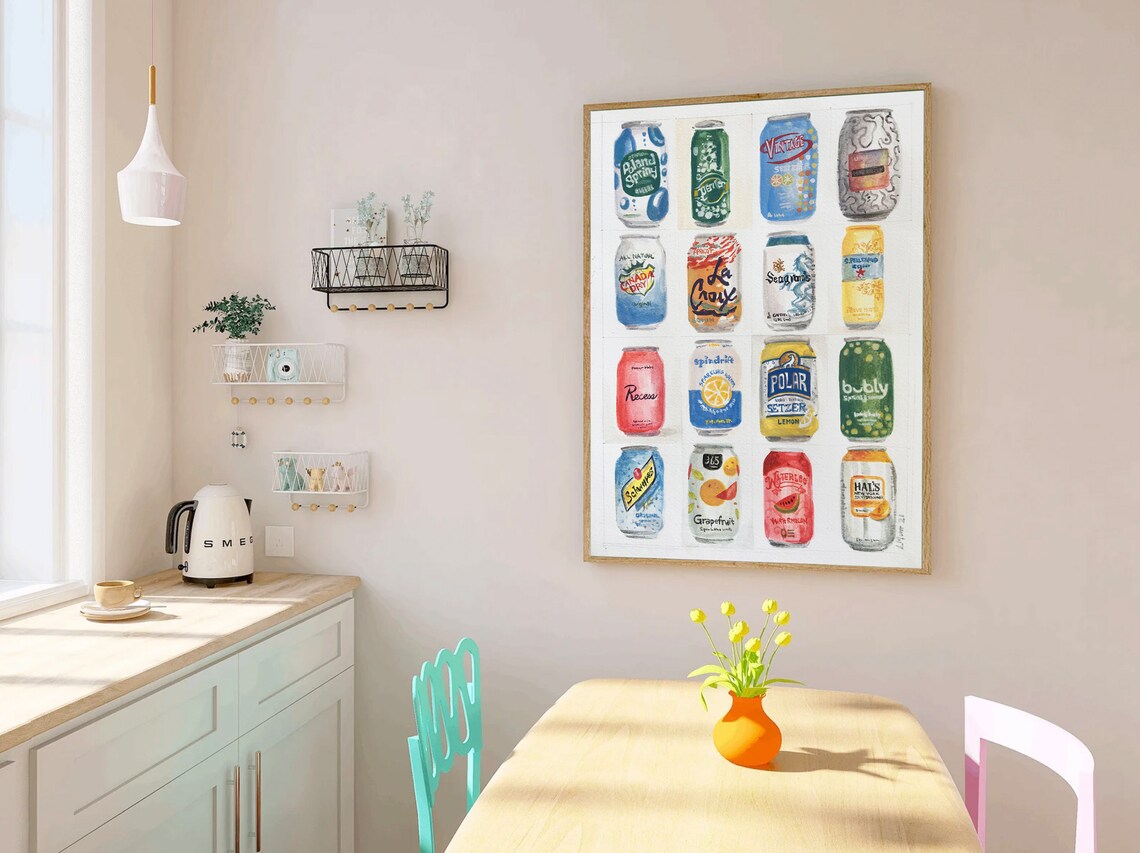 Seltzer Water Cans - Logo Art Painting Poster - Etsy