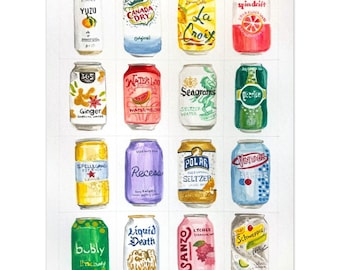 Seltzer Water Cans - Logo Art Painting Poster - Etsy
