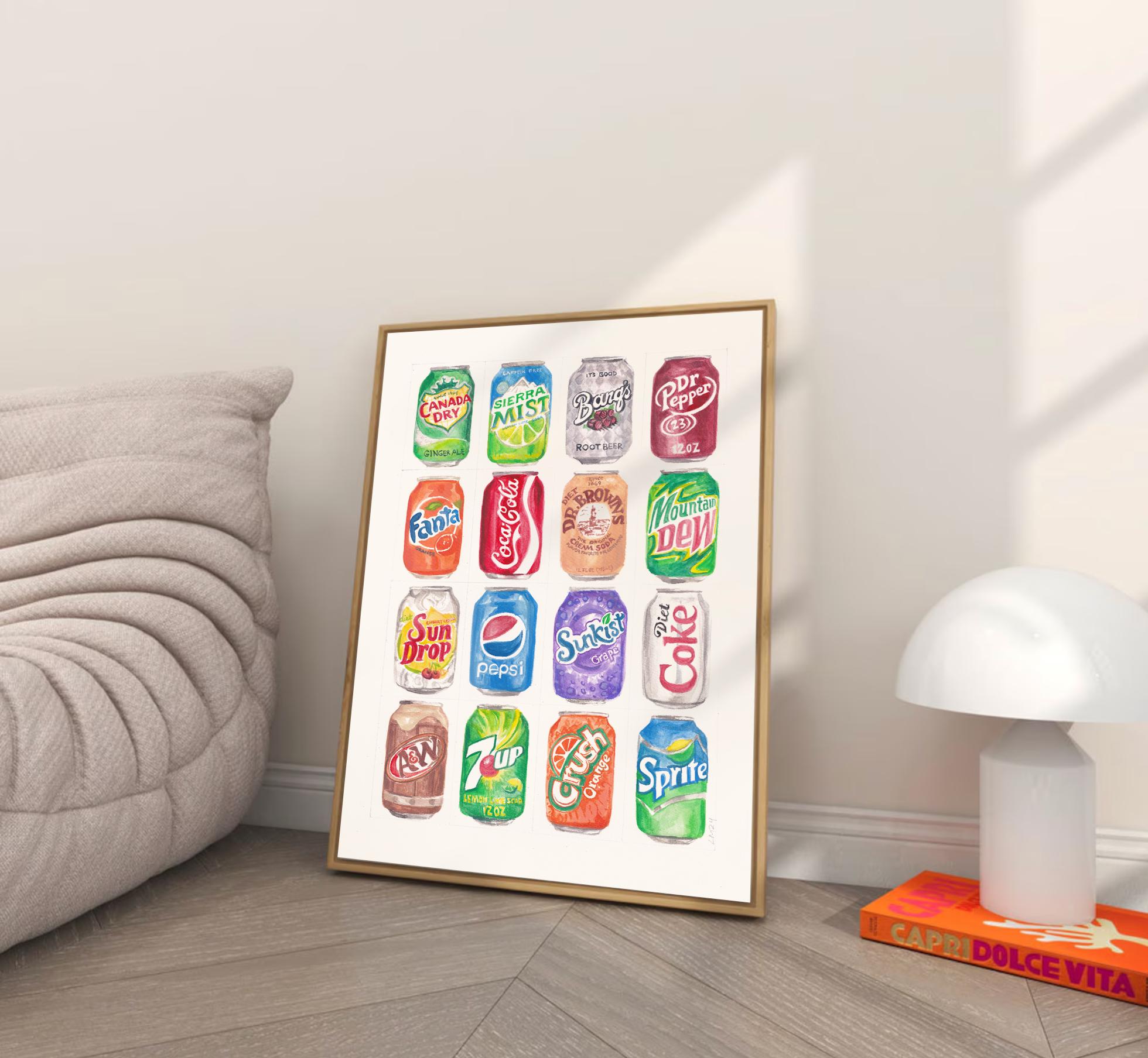 Soda Cans Classic - Logo Art Painting Wall Poster - Etsy