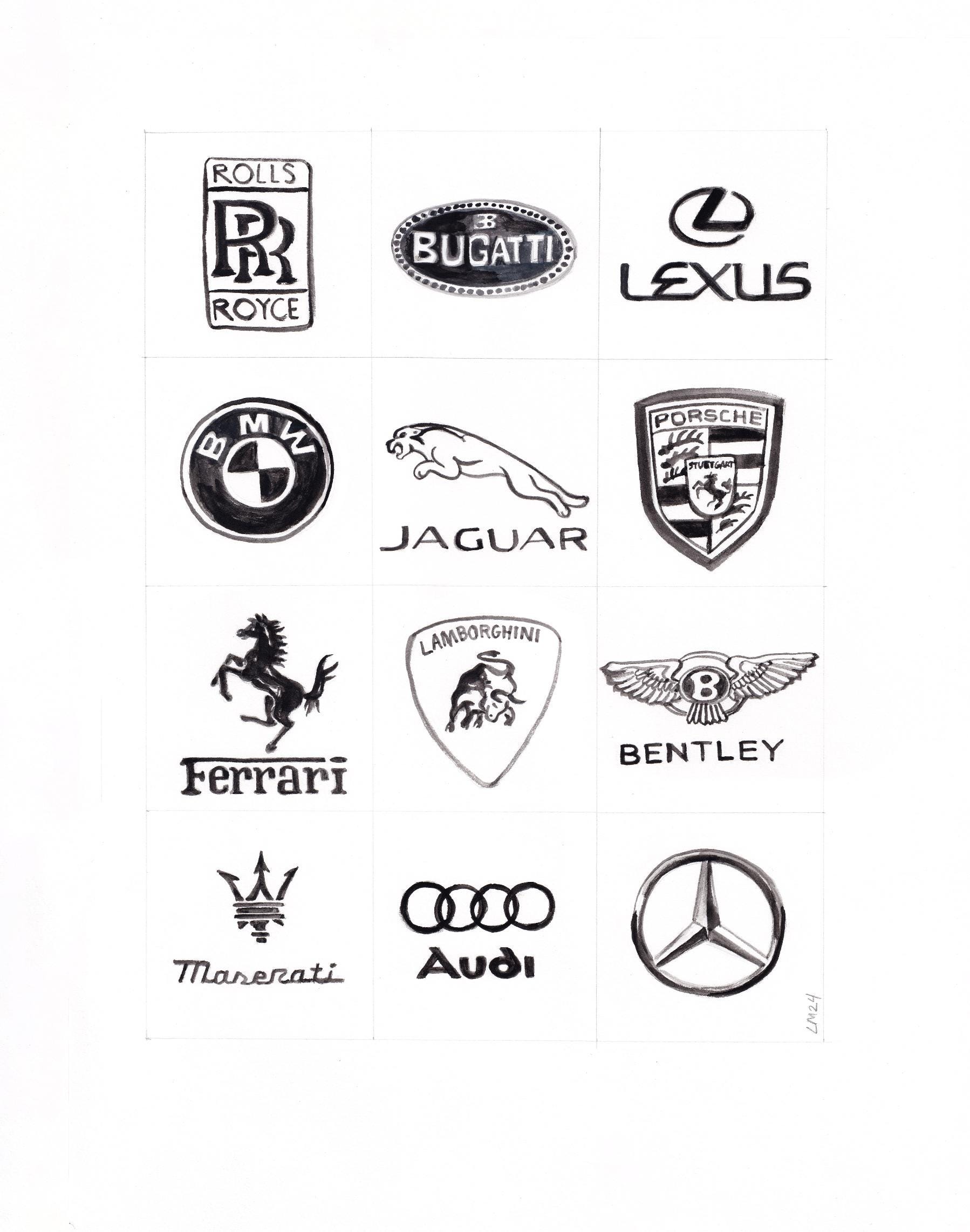 Foreign Car Emblems With Wings