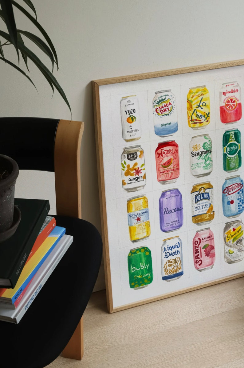 Seltzer Sparkling Water Cans 02 - Logo Art Painting Wall Poster - Etsy