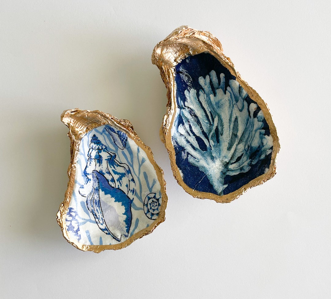 Oyster Shell Ring Dish, Trinket Dish, Jewelry Tray, Coastal Decor ...