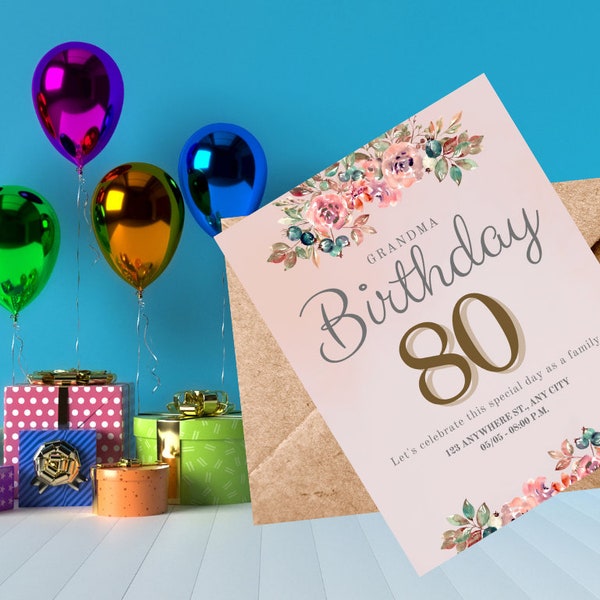 80th Birthday Party Program - Etsy